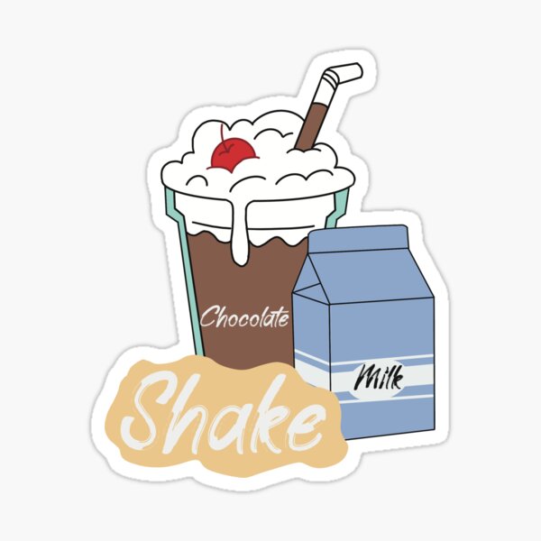 "Chocolate Milkshake Day Sticker" Sticker for Sale by UrbanBytes ...
