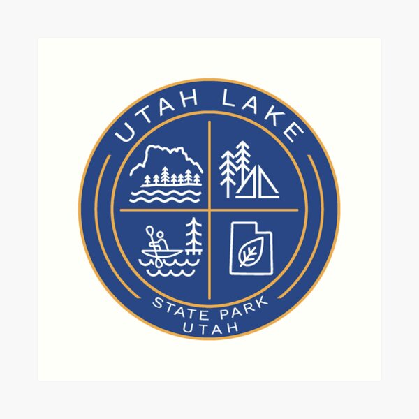 "Utah Lake State Park Heraldic Logo" Art Print for Sale by VanyaKar ...