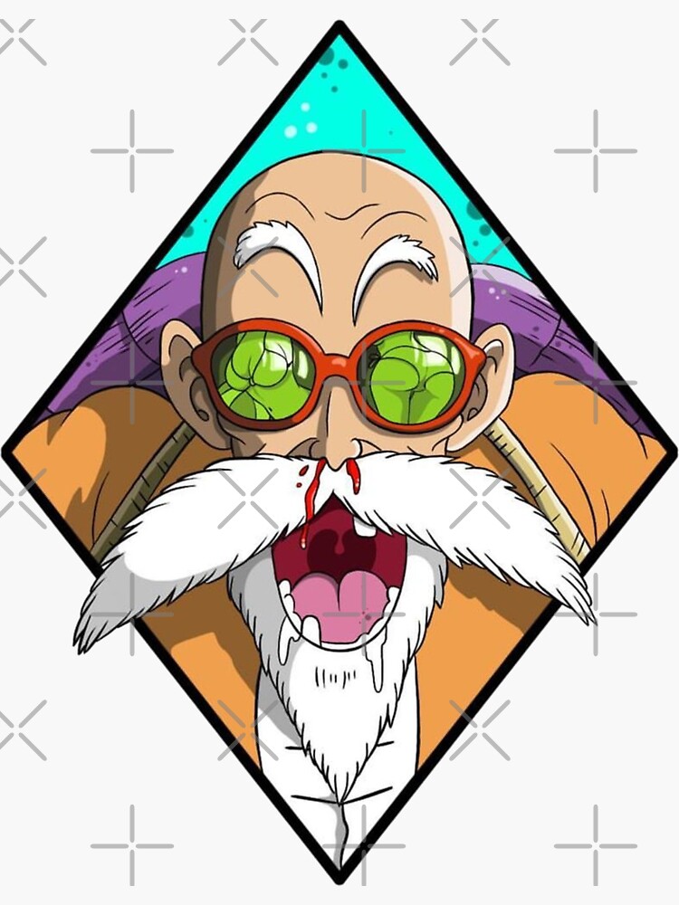 "Master Roshi" Sticker for Sale by LUNAROSsAa | Redbubble