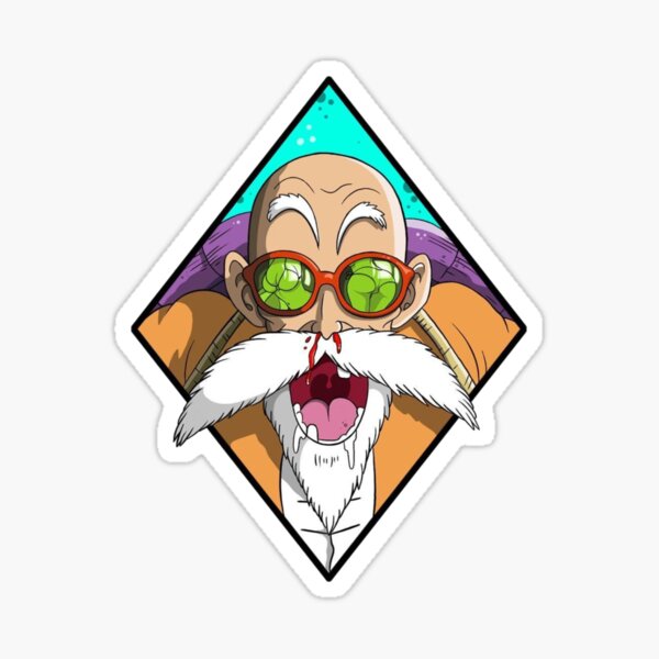 "Master Roshi" Sticker for Sale by LUNAROSsAa | Redbubble