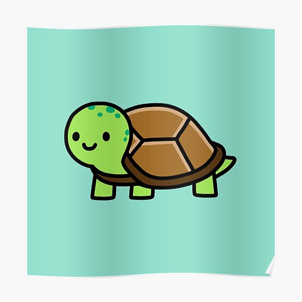 "Turtle" Poster for Sale by littlemandyart | Redbubble