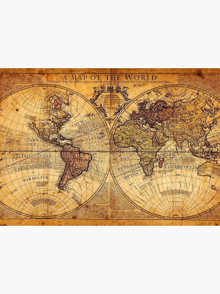 "A Map Of The World 1715" Poster for Sale by WSciArts | Redbubble