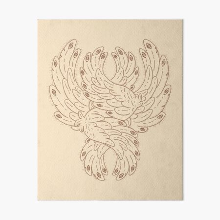 "Biblically Accurate Angel Seraph Outline Version" Art Board Print for ...