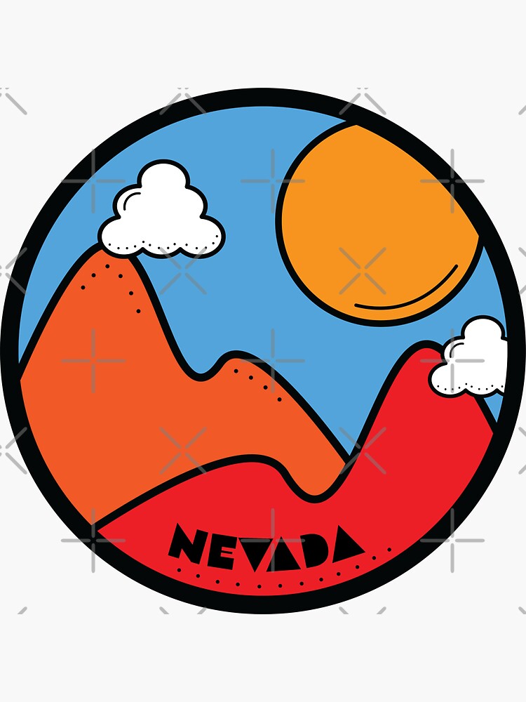 "Nevada Sticker" Sticker for Sale by gabbyspillers | Redbubble