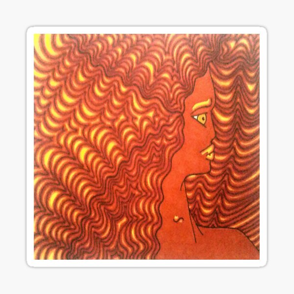 "Rainbow Lady in Orange" Sticker for Sale by JLJasterArt | Redbubble