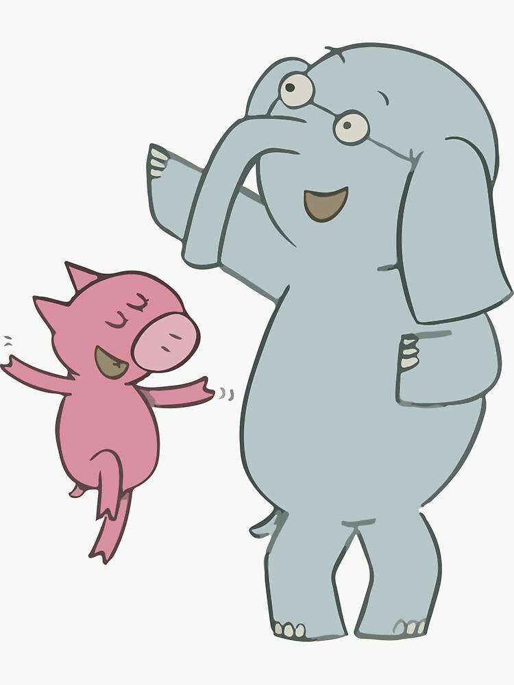 "elephant and piggie dancing" Sticker by Walidovicstore | Redbubble
