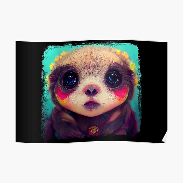 " Cute Sloth" Poster for Sale by fusion-aura | Redbubble