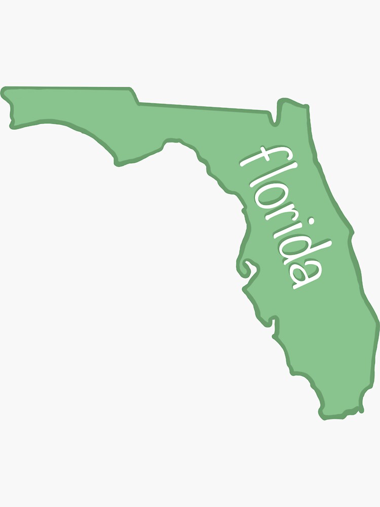 "Simple Florida Outline" Sticker for Sale by gardenherb | Redbubble