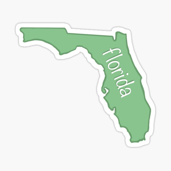 "Simple Florida Outline" Sticker for Sale by gardenherb | Redbubble