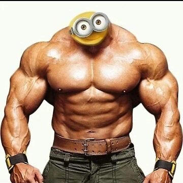 "Swole BOB THE MINON " Sticker for Sale by charltonp01 | Redbubble