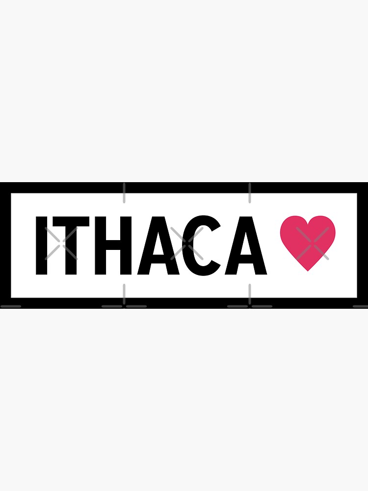 "Ithaca" Sticker for Sale by alison4 | Redbubble