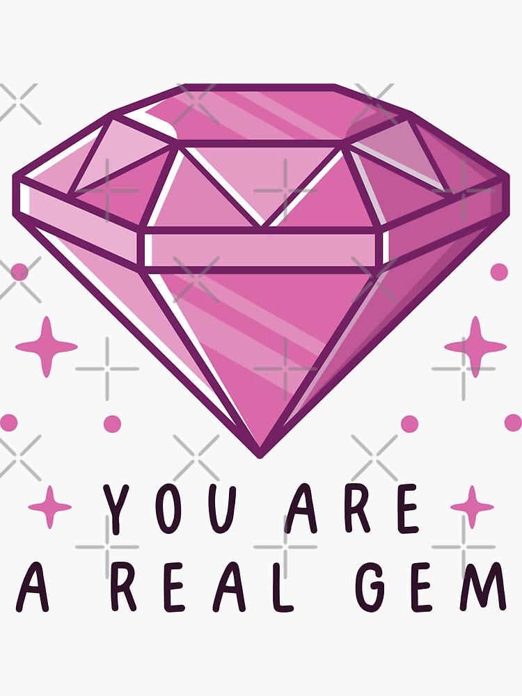 "You Are a Real Gem Groovy Diamond " Sticker for Sale by bolimj | Redbubble