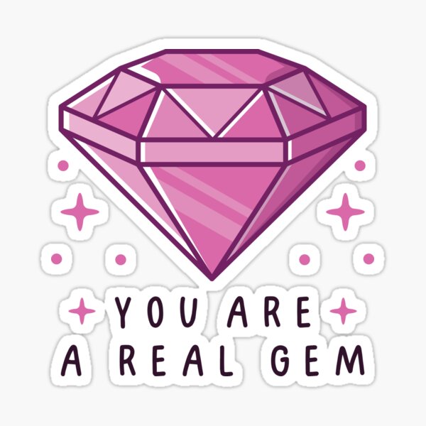 "You Are a Real Gem Groovy Diamond " Sticker for Sale by bolimj | Redbubble