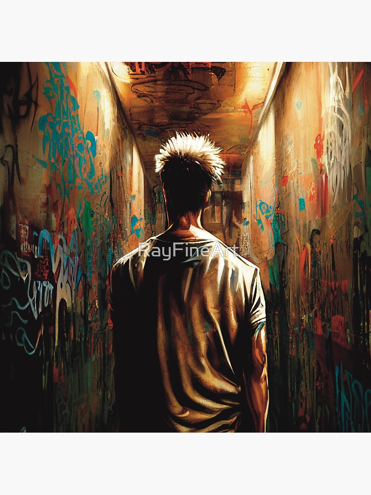 "Tyler Durden" Sticker for Sale by RayFineArt | Redbubble