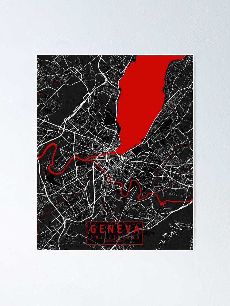 Póster «Mapa de la ciudad de Ginebra de Suiza - Oriental» de deMAP ...