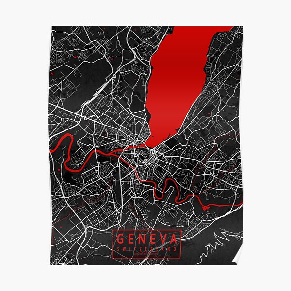 Póster «Mapa de la ciudad de Ginebra de Suiza - Oriental» de deMAP ...