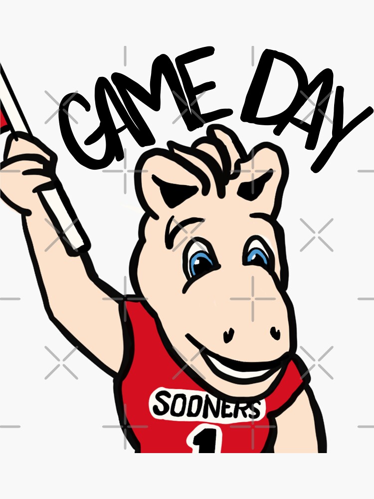 "Oklahoma Boomer Sooner Game Day Mascot Drawing" Sticker for Sale by ...