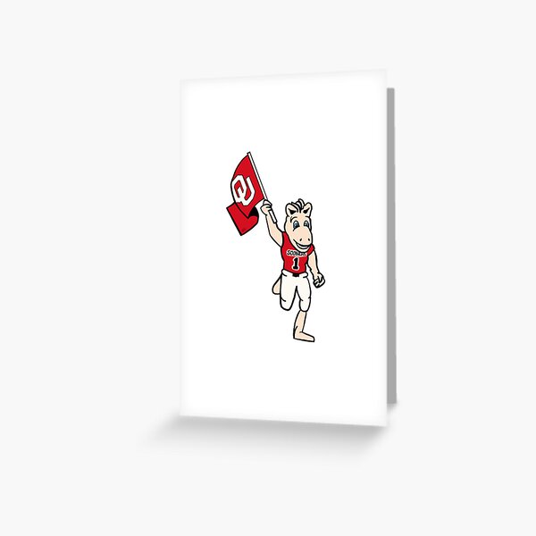 " Oklahoma Boomer Sooner Mascot Game Day Drawing" Greeting Card for ...