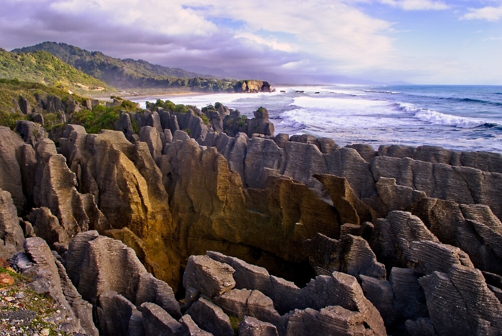 "Pancake Rocks - Punakaiki" by Yukondick | Redbubble