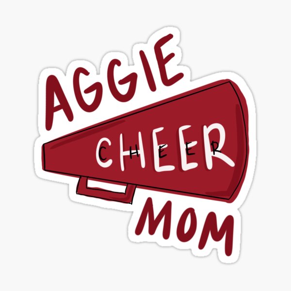 "Gig 'Em Cheer Mom Game Day Drawing " Sticker for Sale by ...