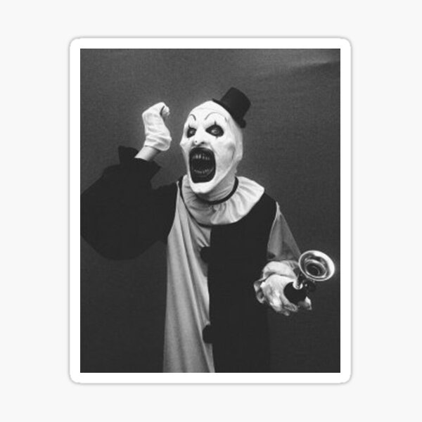 "Terrifier Art The Clown Horror" Sticker for Sale by huetunney | Redbubble