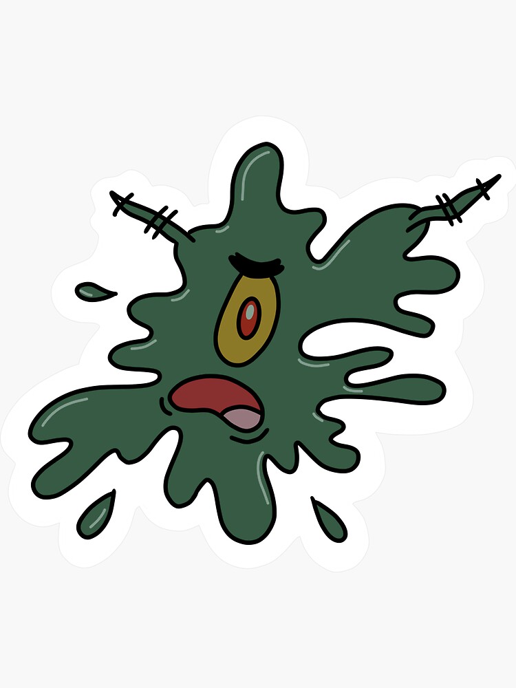 "Splatter Plankton" Sticker for Sale by CheesyPoodle | Redbubble