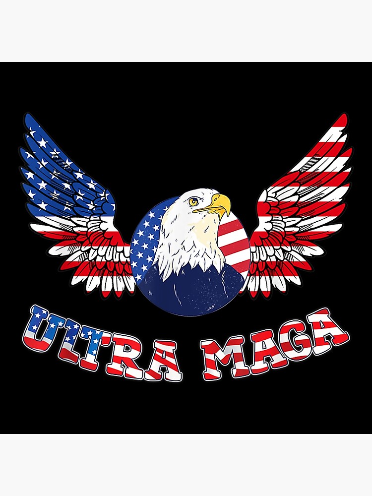"Ultra Maga Mega King American Flag Proud Ultra Maga Vintage ...