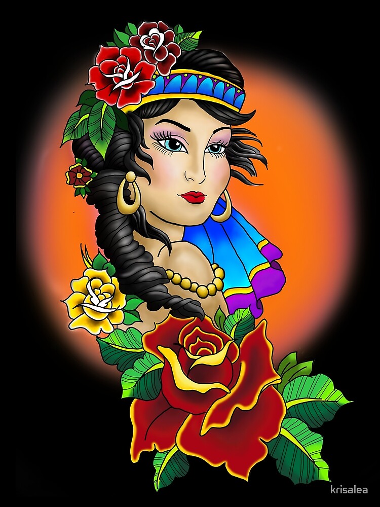 "(Neo) American Traditional Gypsy" Poster by krisalea | Redbubble