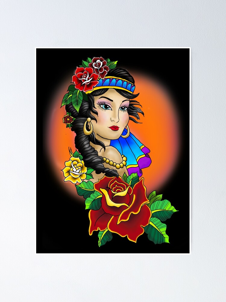 "(Neo) American Traditional Gypsy" Poster by krisalea | Redbubble
