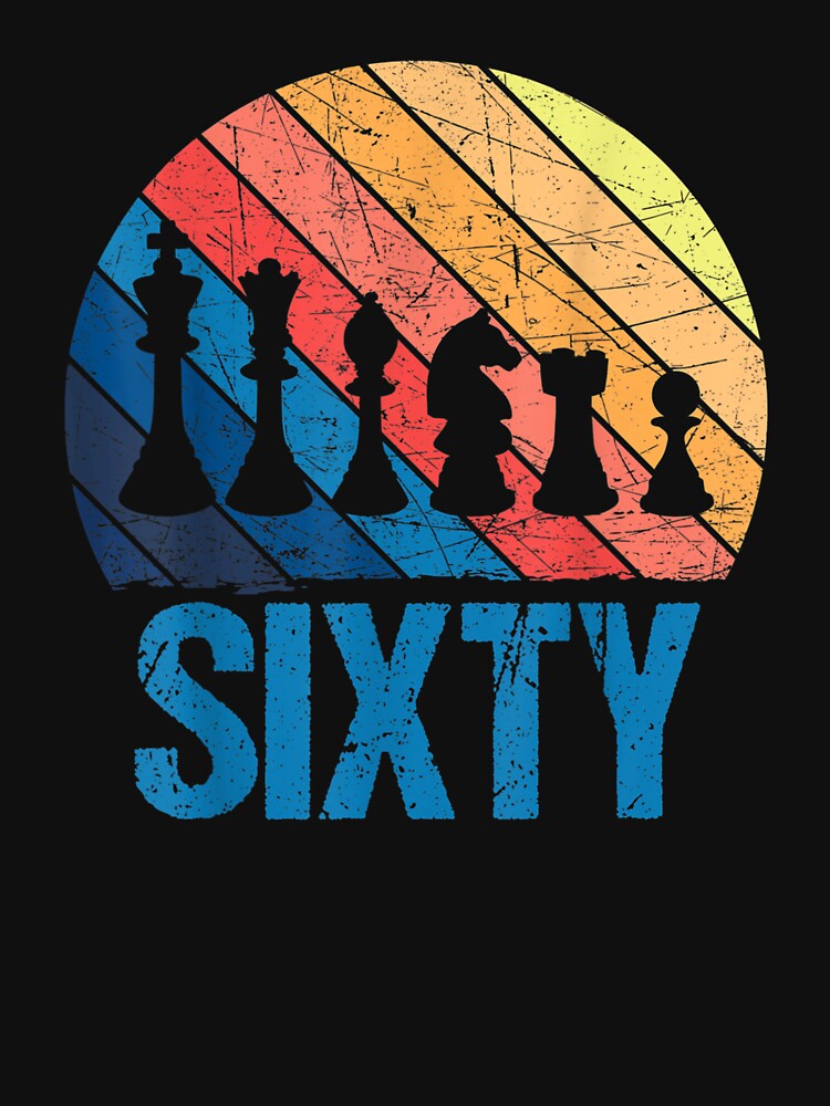 "60th Birthday Retro Chess 60 Years Old Man Women" T-shirt for Sale by ...