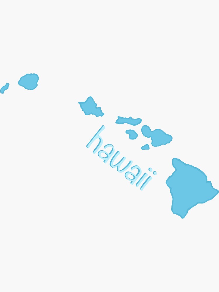 "Simple Hawaii Outline " Sticker for Sale by gardenherb | Redbubble