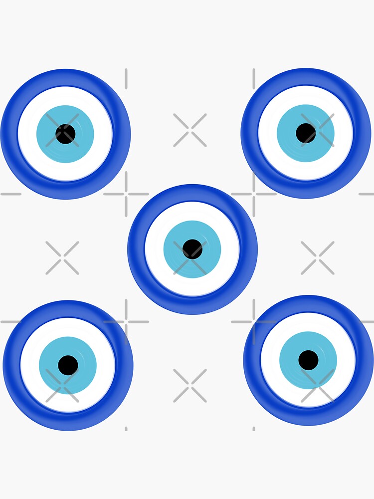 "Evil Eye Protection sticker,3d circle art sticker, Magic eye five set ...