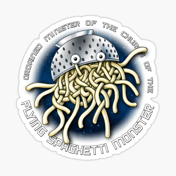 "Minister of the Church of the Flying Spaghetti Monster FSM " Sticker ...