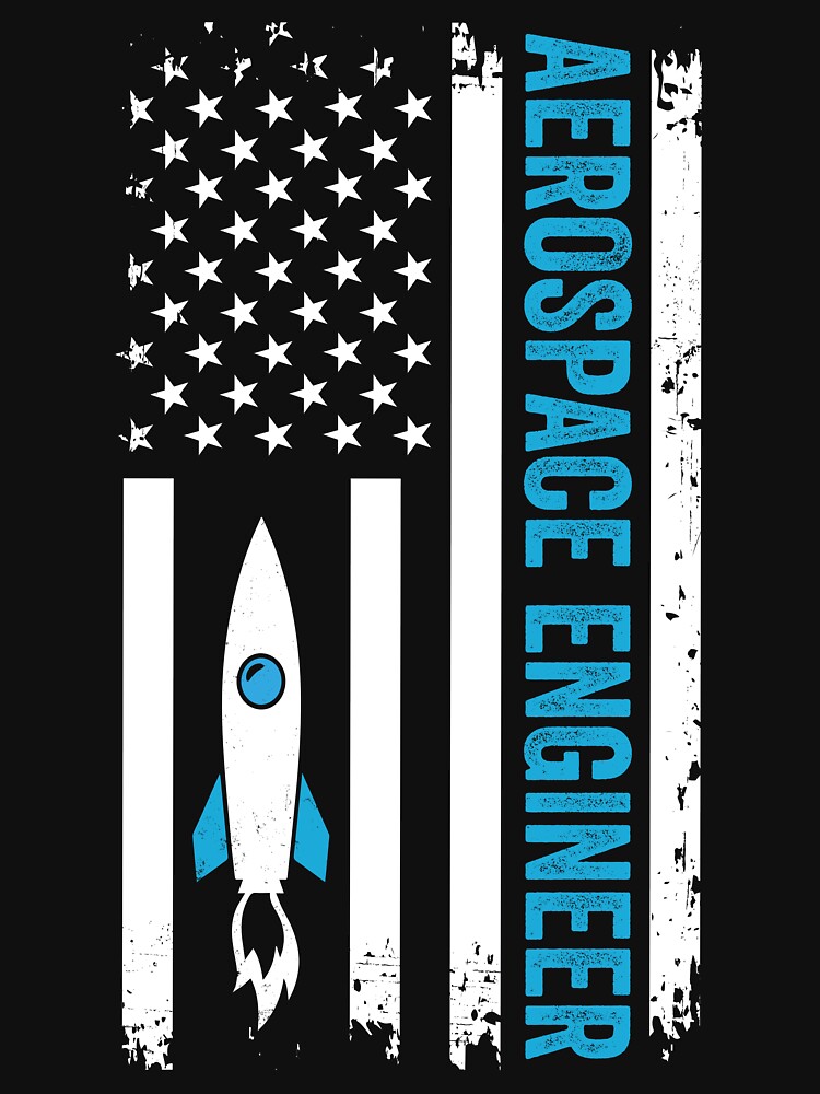 "Aerospace Engineer Distressed Vintage USA Flag Rocket: Funny Aerospace ...