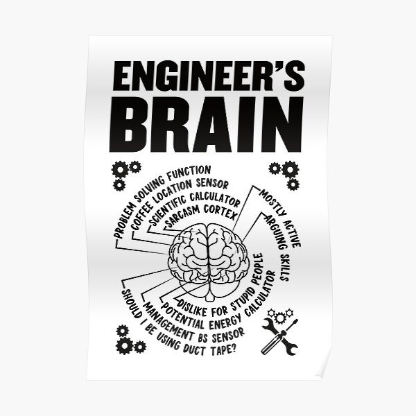"Engineer's Brain: Funny Aerospace Engineering Mechanical Engineer Gift ...
