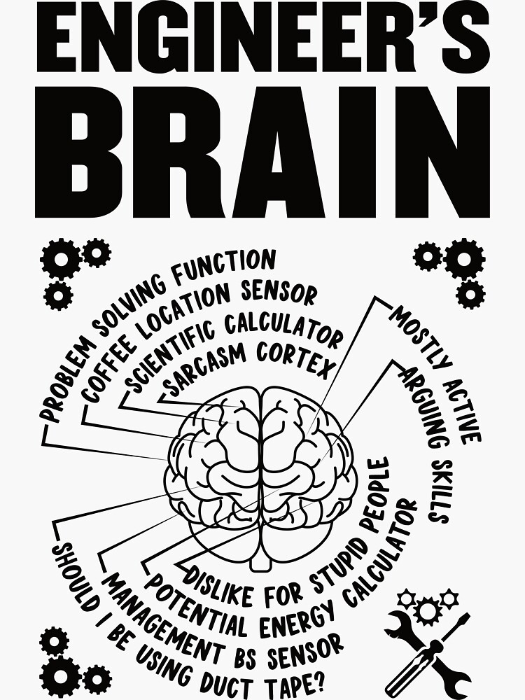 "Engineer's Brain: Funny Aerospace Engineering Mechanical Engineer Gift ...