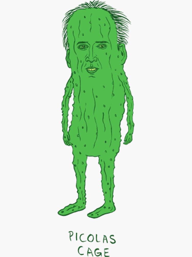 "Picolas Cage" Sticker for Sale by JONATHANZIPPARO | Redbubble