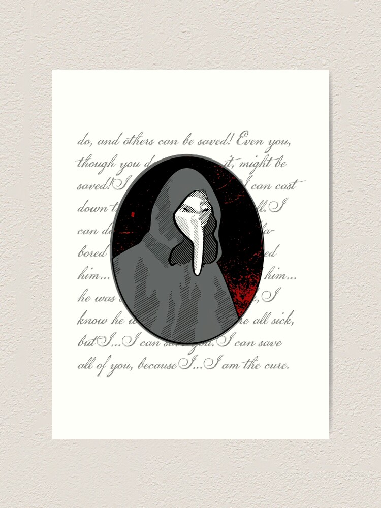 "SCP-049 SCP Foundation Plague Doctor Quote " Art Print for Sale by ...