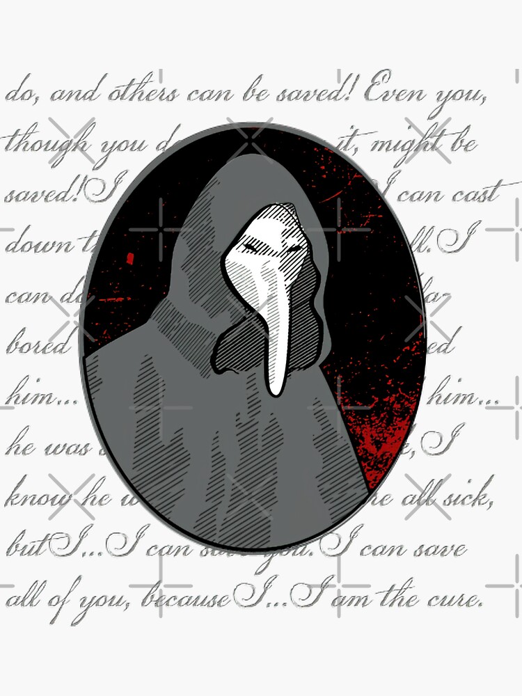 "SCP-049 SCP Foundation Plague Doctor Quote " Sticker for Sale by ...