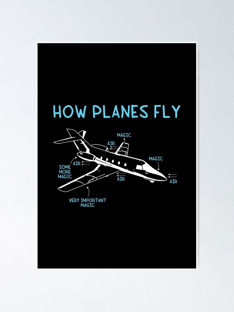 "How Planes Fly Aerospace Engineer: Funny Aerospace Engineering Gift Pilot Aviation" Poster for ...