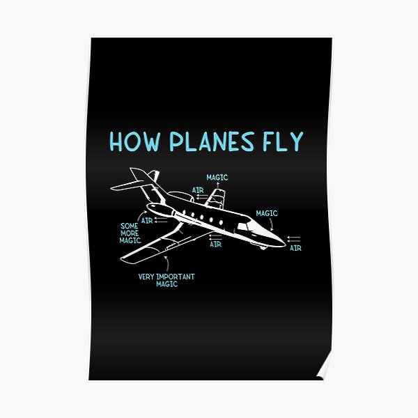 "How Planes Fly Aerospace Engineer: Funny Aerospace Engineering Gift Pilot Aviation" Poster for ...