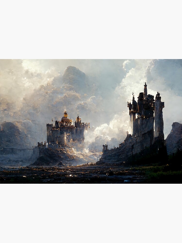 "Dueling Castles - Epic Castle Fantasy Art" Poster for Sale by ...