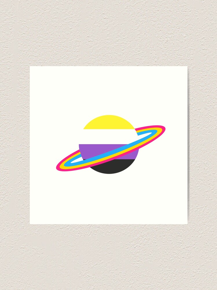 "Nonbinary/Pansexual Pride Planet" Art Print by apollojj | Redbubble