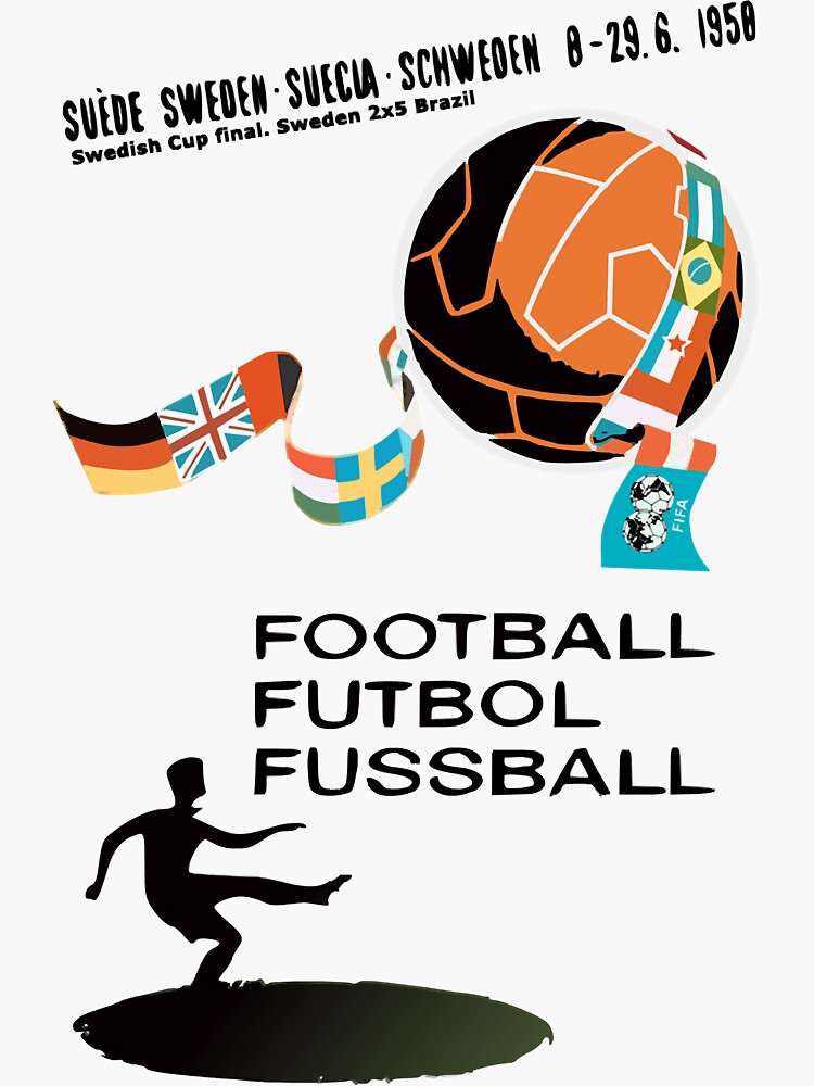 "1958 Sweden 1958 Sweden World Cup Poster Poster " Sticker for Sale by ...