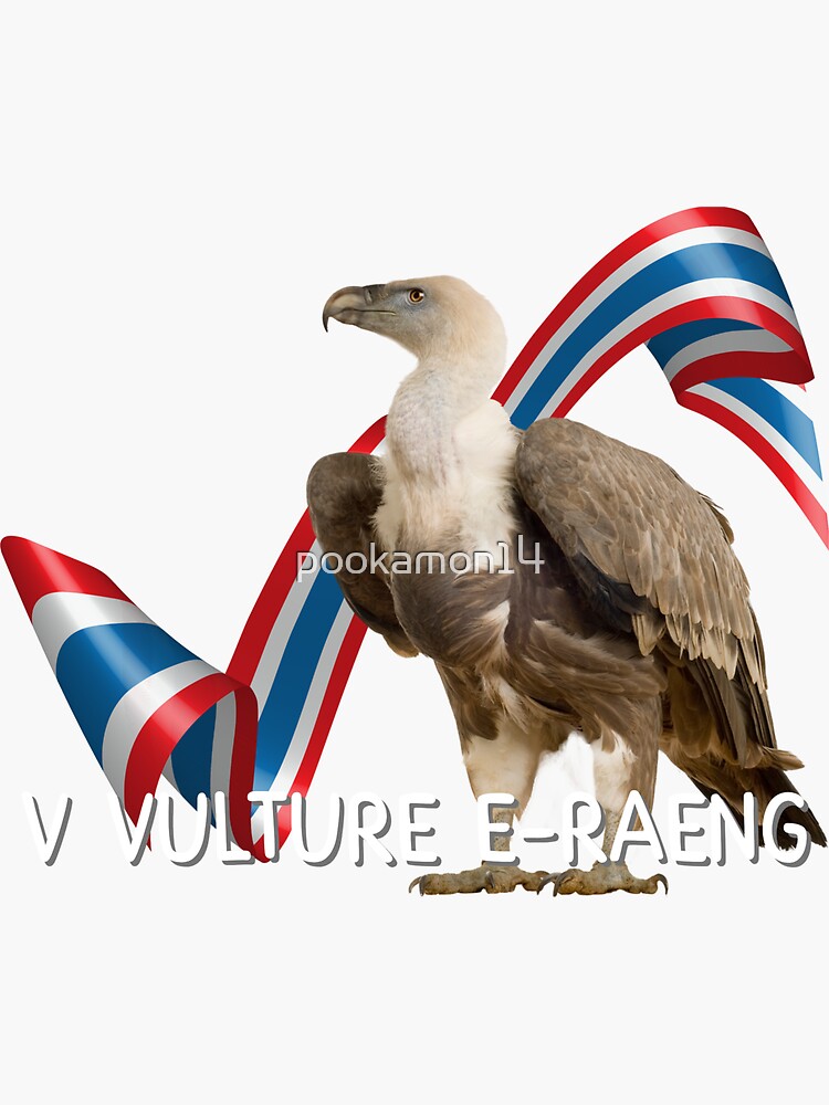 "V vulture e-raeng, english alphabet to thai translation " Sticker for ...