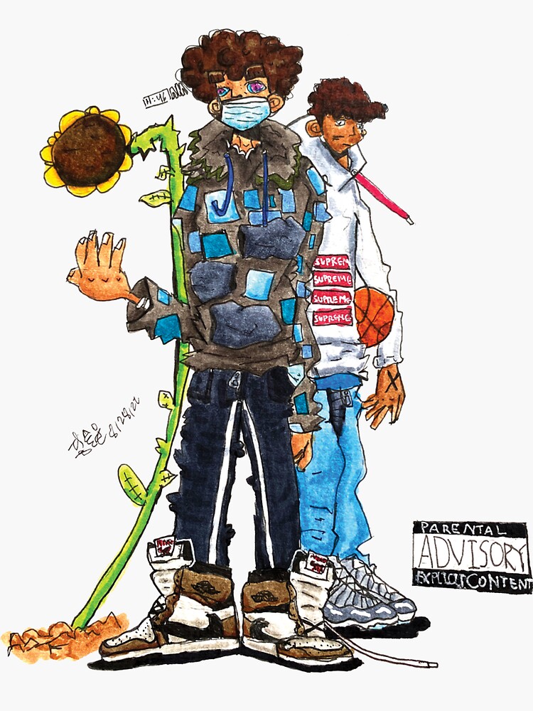 "Aaron Art - Buddies" Sticker for Sale by dreamusicrib | Redbubble