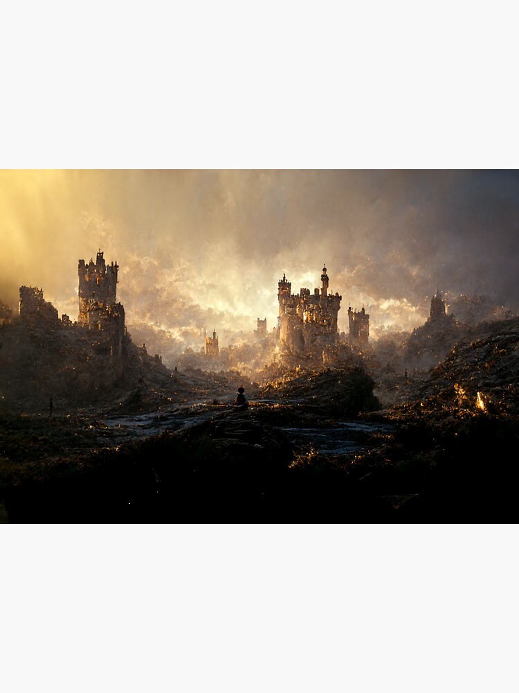 "The Kingdom - Epic Castle Fantasy Art" Sticker for Sale by KRXStudios ...