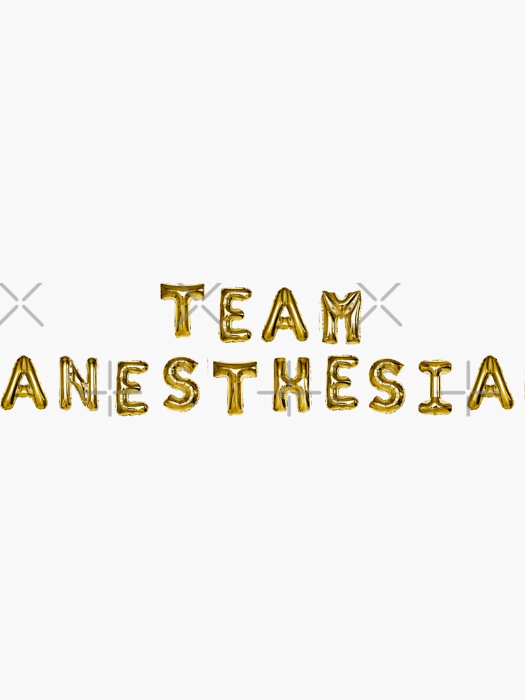 "Team Anesthesia - anesthesiologist" Sticker for Sale by charlielim-87 ...