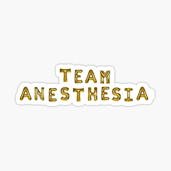 "Team Anesthesia - anesthesiologist" Sticker for Sale by charlielim-87 ...