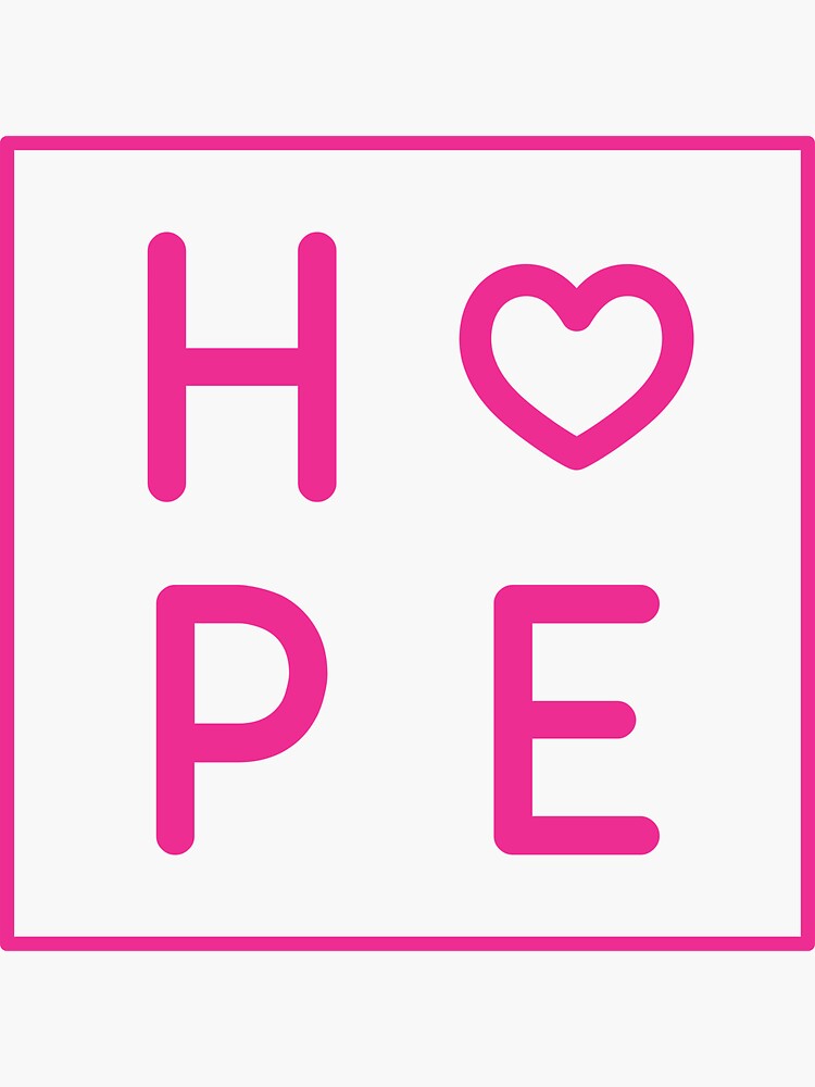" Pink Hope Quote " Sticker for Sale by Drip-Club | Redbubble